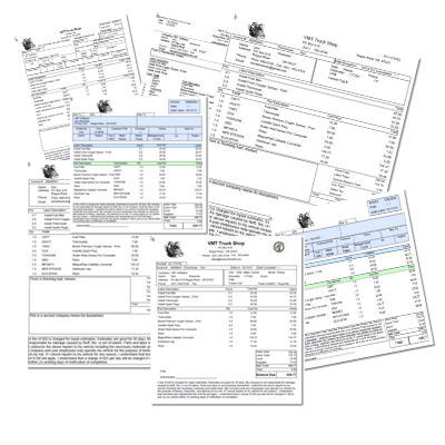 Truck Shop Invoices